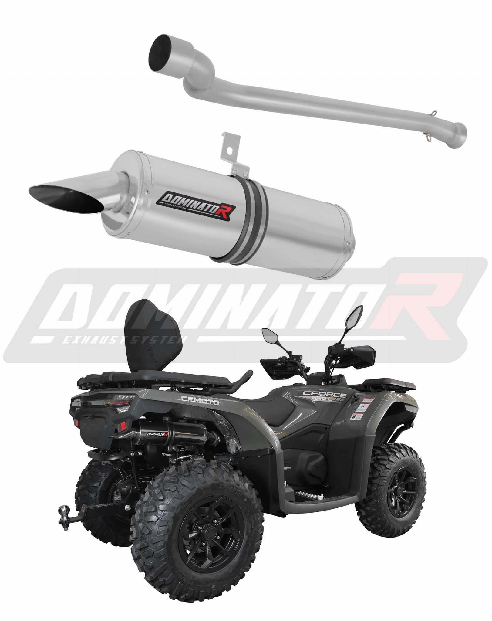 DOMINATOR EXHAUST SYSTEM CFMOTO CFORCE 520L + DB KILLER – parts4quads.eu